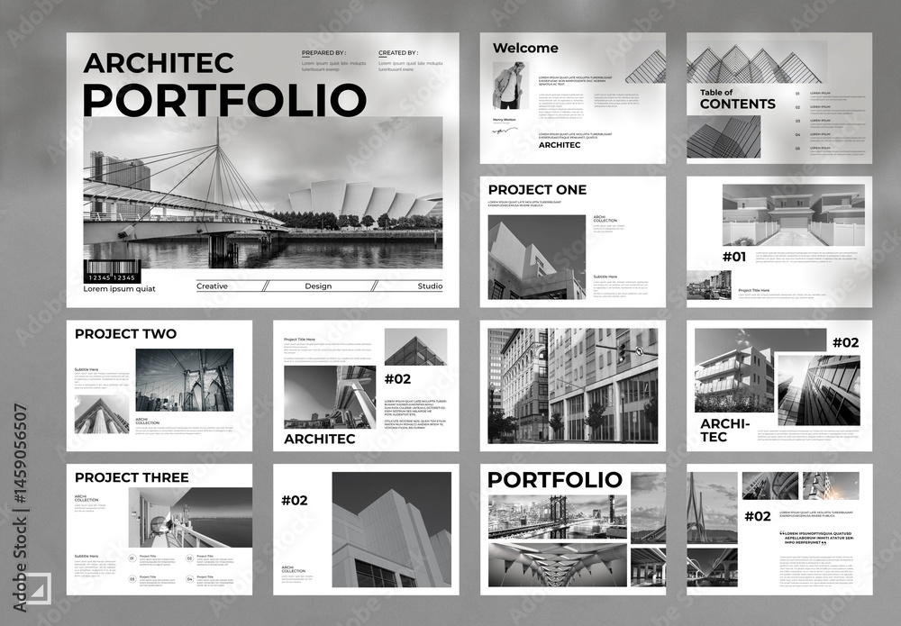 Modello Stock Architecture Portfolio Template | Adobe Stock