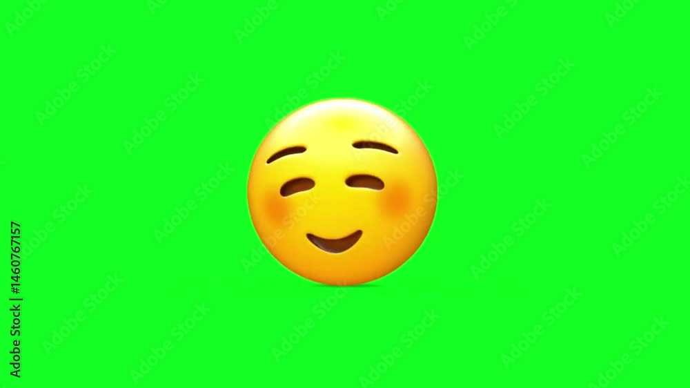 Blushing Face with Closed Eyes Animated Emoji on a Transparent ...