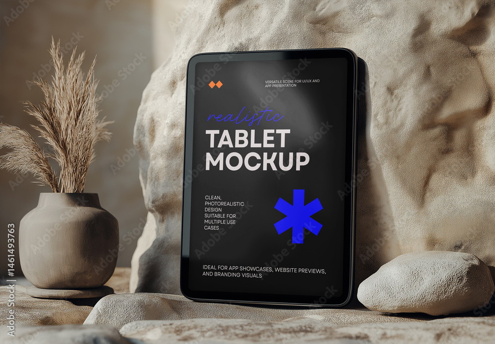 Realistic Tablet Mockup for App and Web Design – Clean and Versatile ...
