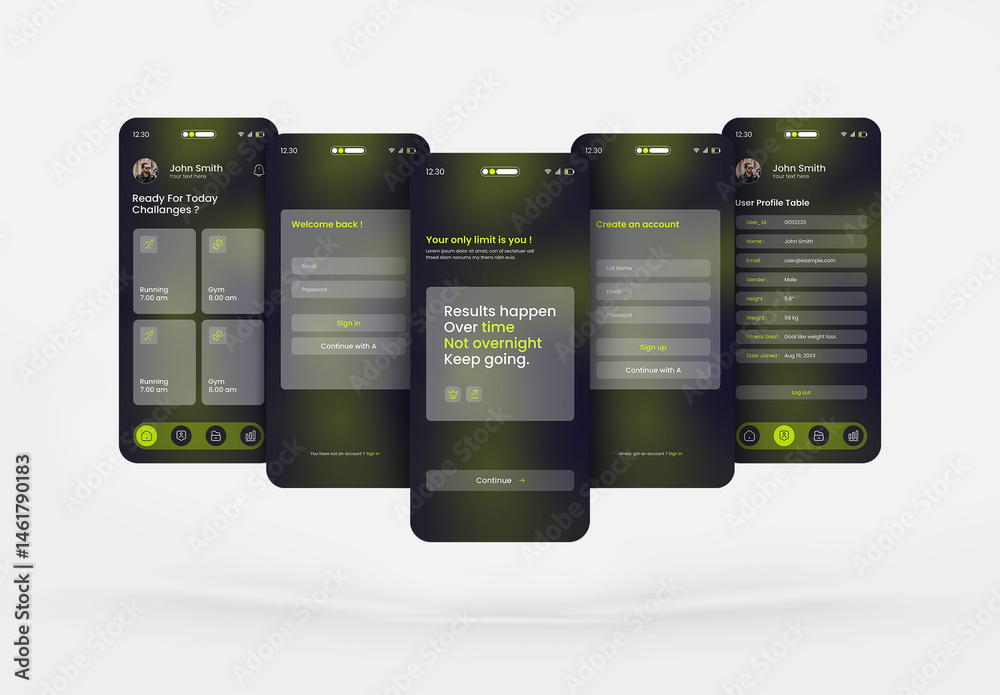Mobile Wireframe Ui Kit Layout Stock Template | Adobe Stock