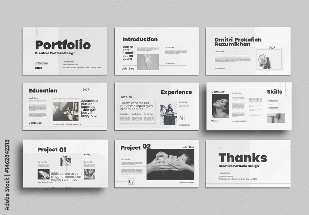 Portfolio Presentation Design Stock Template | Adobe Stock