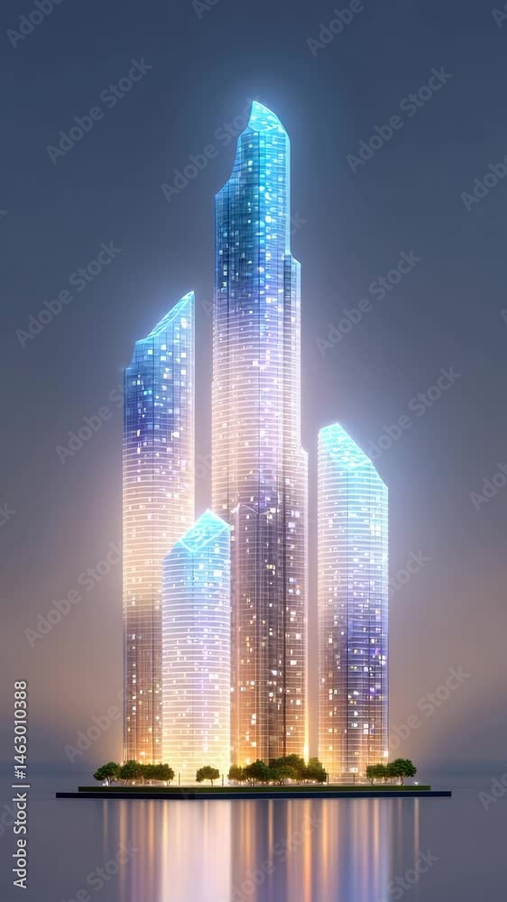 Sci-fi architecture environments shine with bioluminescent cities ...