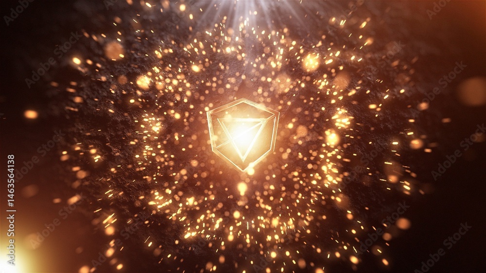 Logo Impact Sparks Particles Explosion Intro Stock Template | Adobe Stock