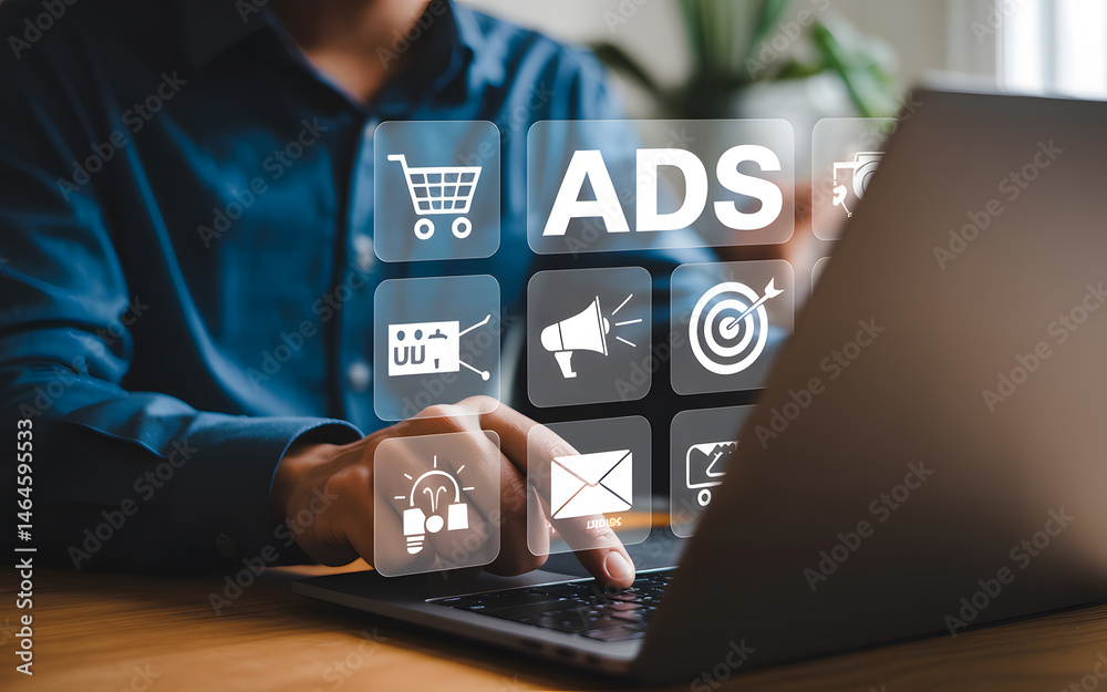 Digital marketing professional working on online advertising campaigns ...