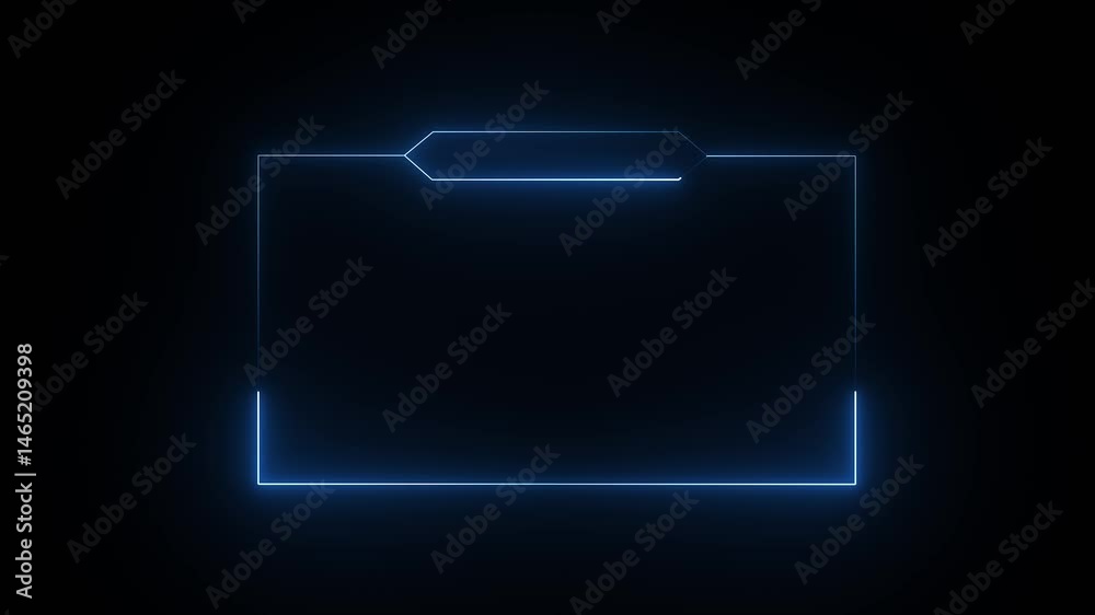 live streaming neon text frame animation box frame neon frame live ...