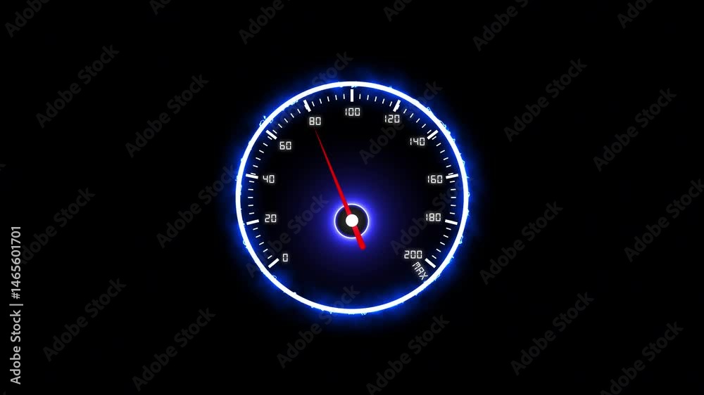 Neon analog race car speedometer animation speedometer display mph ...