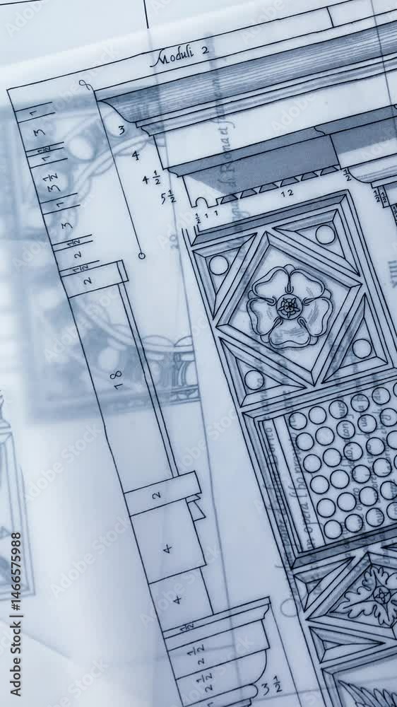 blueprints - drawings of antique architecture - drawings of antique ...