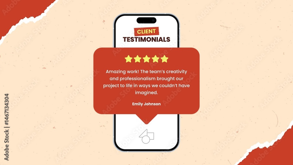 Mobile Testimonial Review Modern Template Stock Template | Adobe Stock