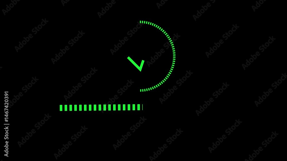 Glitch loading bar. Animation of cyberpunk style loading bar with ...