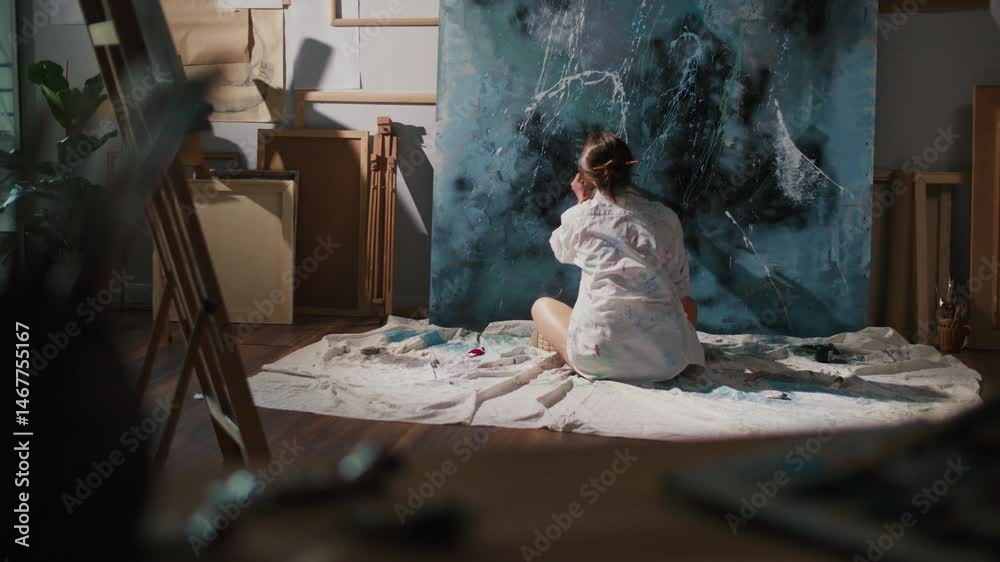 Vidéo Stock An Artist Explores How Art Helps Build Emotional Resilience ...