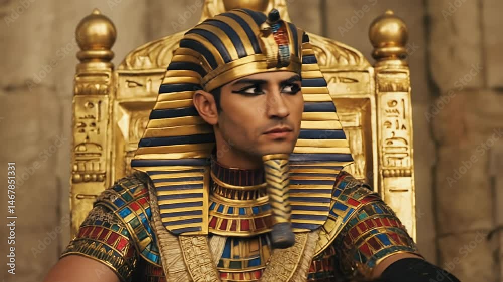 4k video of a pharaoh is upset and angry. vídeo de Stock | Adobe Stock