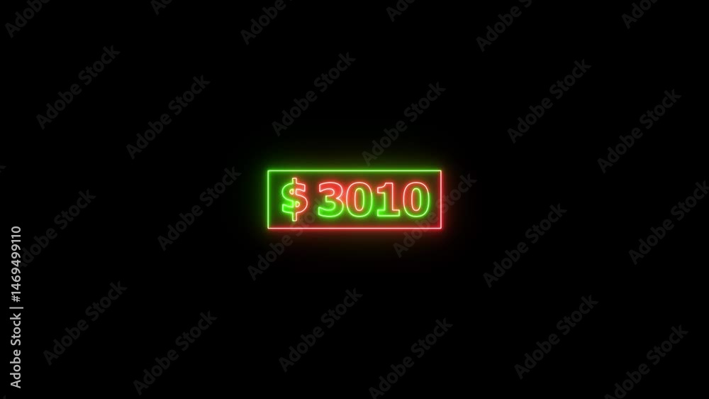 6000 dollar counter animation. 6000 counting animation. Counting money ...