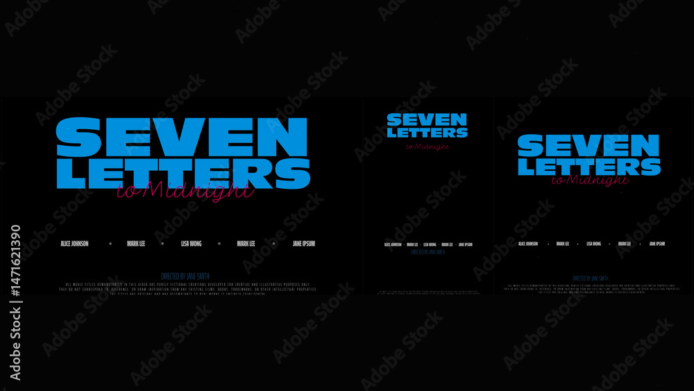 Cinematic Film Title Card, Movie Poster Typography Overlay 21 | Fully ...