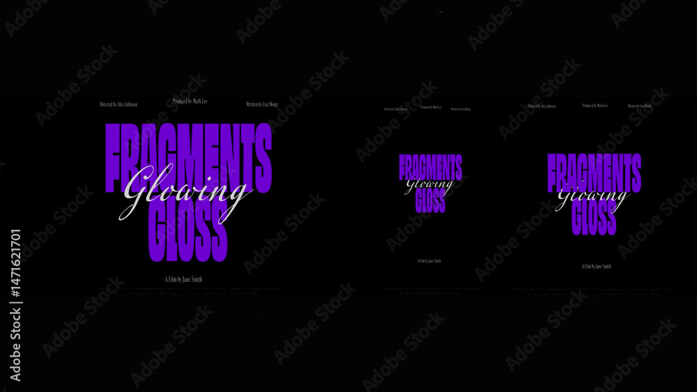 Cinematic Film Title Card, Movie Poster Typography Overlay 24 | Fully ...