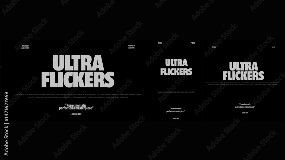 Cinematic Film Title Card, Movie Poster Typography Overlay 25 | Fully ...