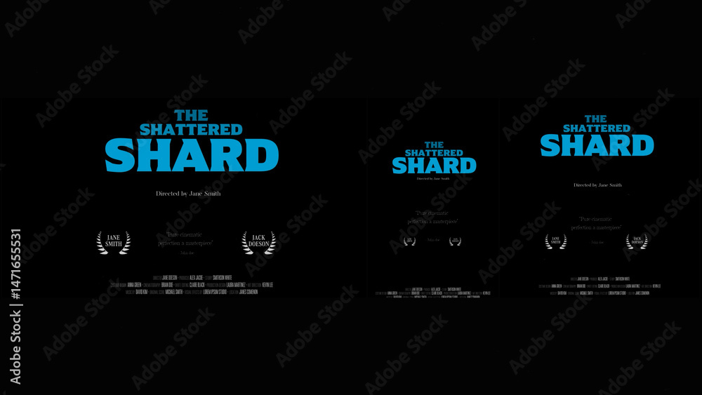 Cinematic Film Title Card, Movie Poster Typography Overlay 47 | Fully ...