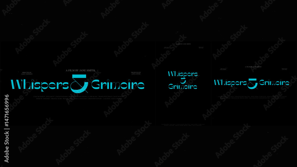 Cinematic Film Title Card, Movie Poster Typography Overlay 40 | Fully ...