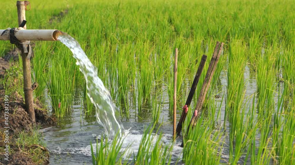 Irrigation of rice fields using pump wells with the technique of ...