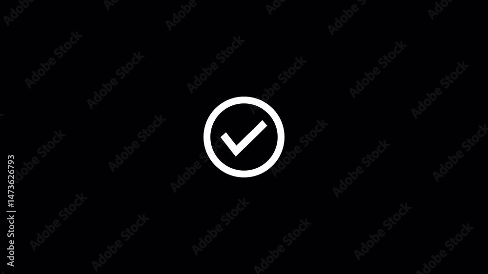 Check mark animation, white tick mark animated .Check mark icons, tick ...