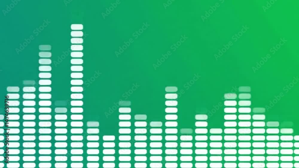 Vertical White Audio Bars Animation on Green Screen – Minimal Sound ...