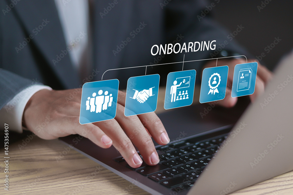 Onboarding concept. Process or procedure for welcoming and introducing ...