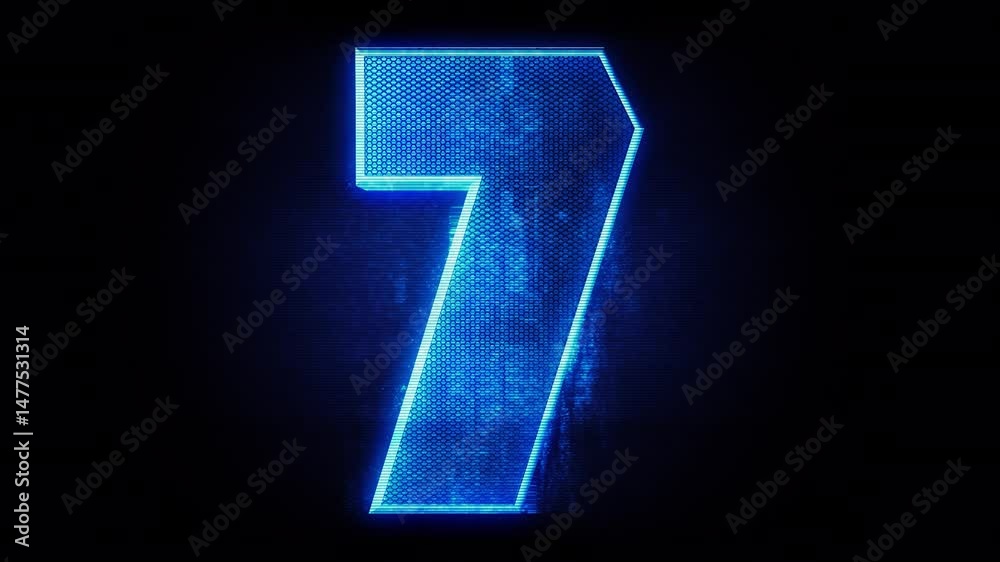 A holographic 3D letter with pulsing digital glitch detail. Create ...