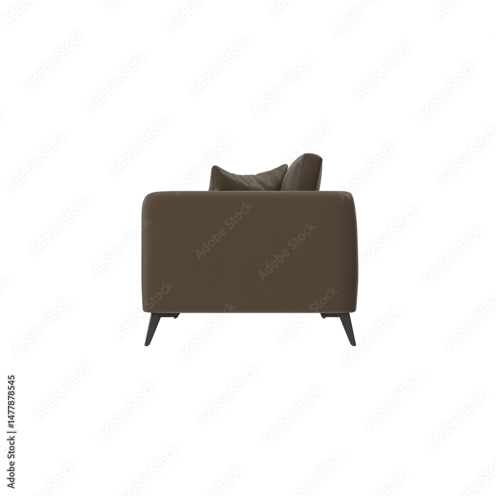 leather sofa side view isolated. ภาพถ่ายสต็อก | Adobe Stock