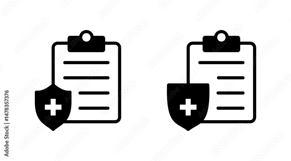 Poster Medical insurance icon vector. health insurance sign and symbol ...