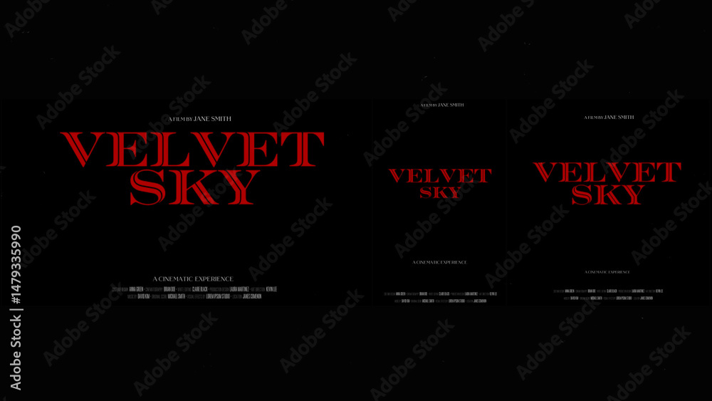 Cinematic Film Title Card, Movie Poster Typography Overlay 82 | Fully ...