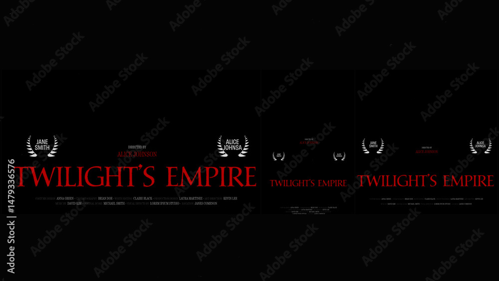 Cinematic Film Title Card, Movie Poster Typography Overlay 85 | Fully ...