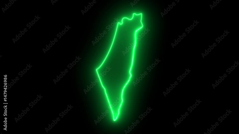 Israel animated map with alpha channel. map of palestine. Detailed map ...