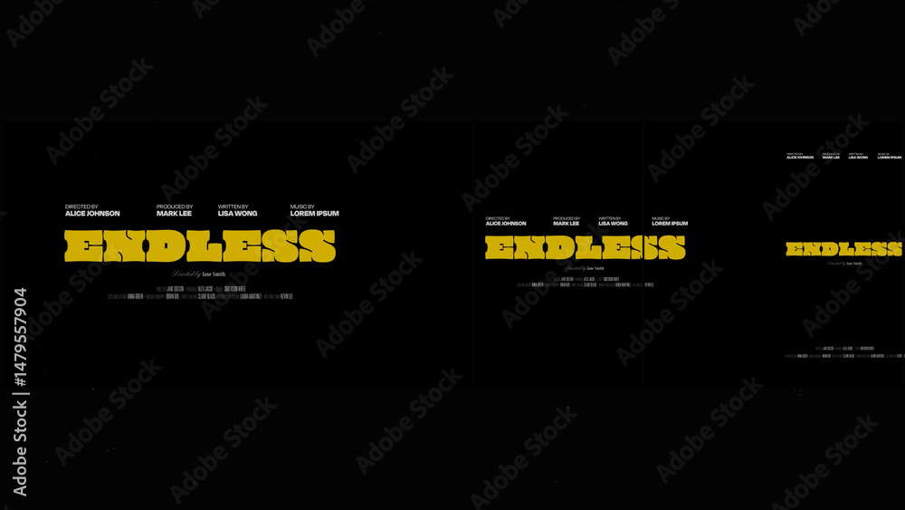 Modelo de Cinematic Film Title Card, Movie Poster Typography Overlay ...