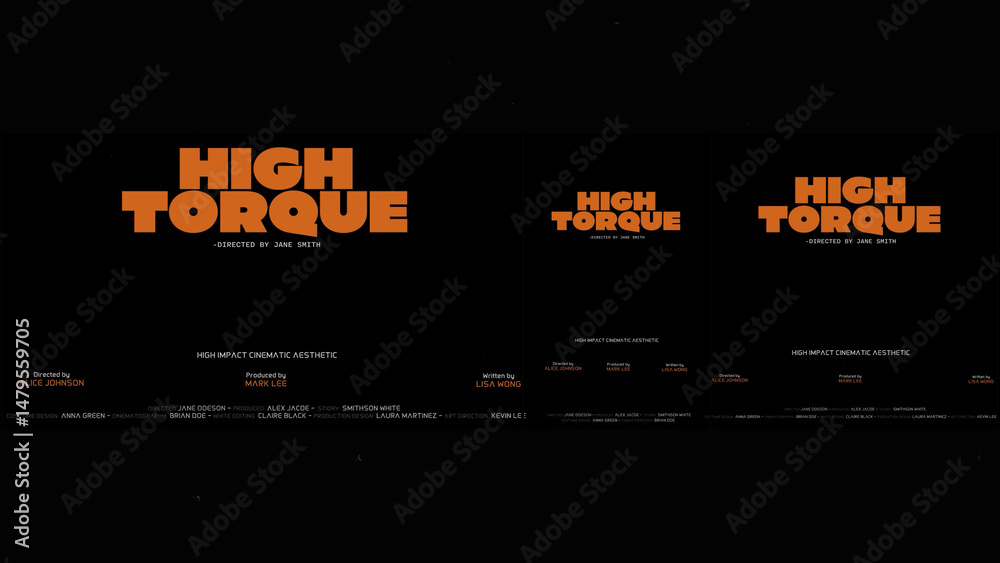 Cinematic Film Title Card, Movie Poster Typography Overlay 116 | Fully ...