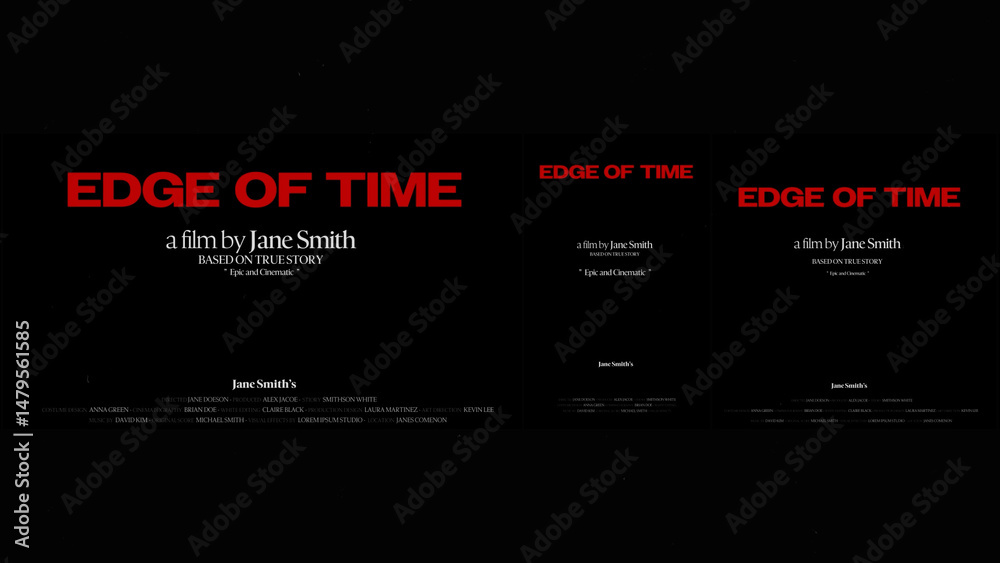 Cinematic Film Title Card, Movie Poster Typography Overlay 121 | Fully ...