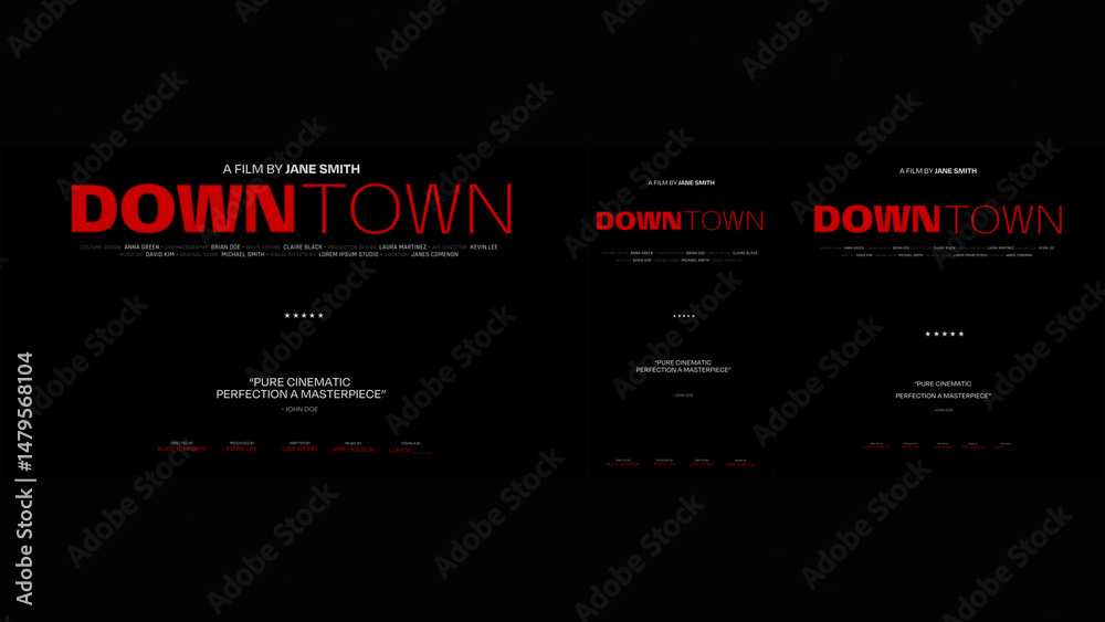 Cinematic Film Title Card, Movie Poster Typography Overlay 142 | Fully ...