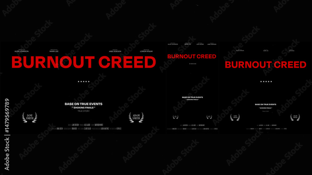 Cinematic Film Title Card, Movie Poster Typography Overlay 14999 ...