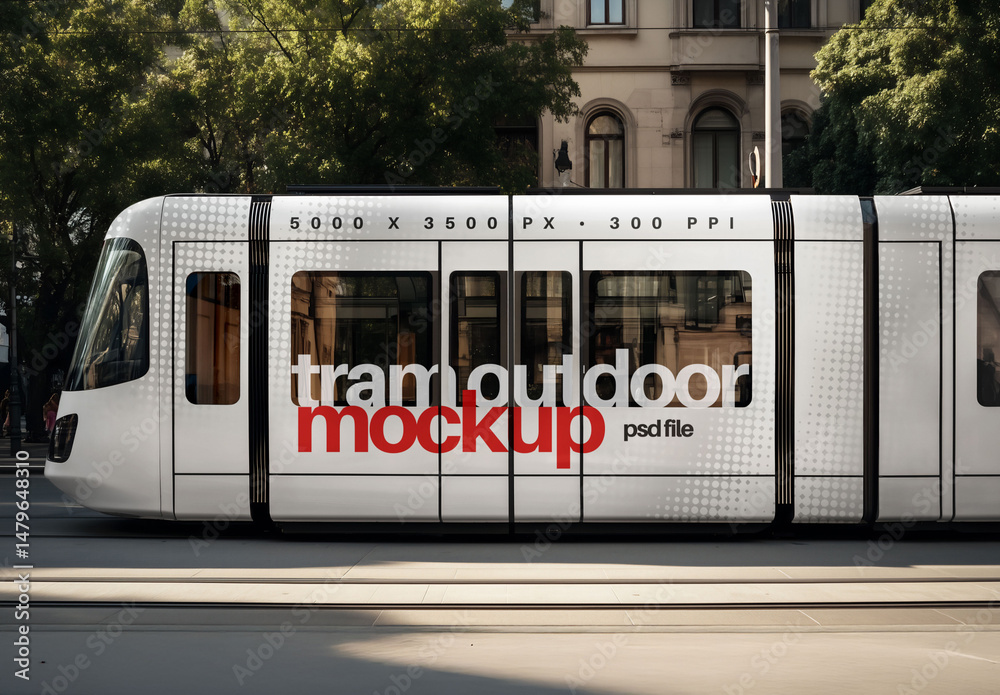 City Tram Mockup Stock Template | Adobe Stock