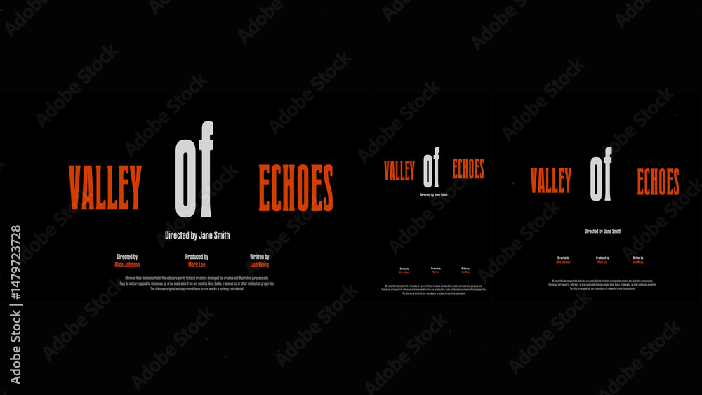 Cinematic Film Title Card, Movie Poster Typography Overlay 162 | Fully ...