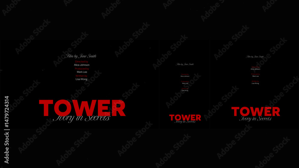 Cinematic Film Title Card, Movie Poster Typography Overlay 164 | Fully ...