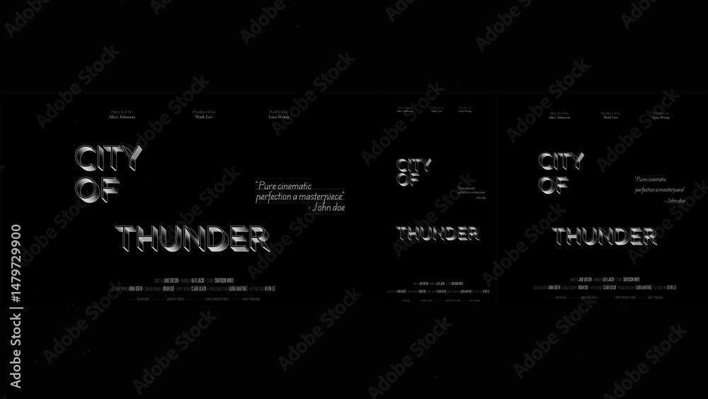 Cinematic Film Title Card, Movie Poster Typography Overlay 186 | Fully ...