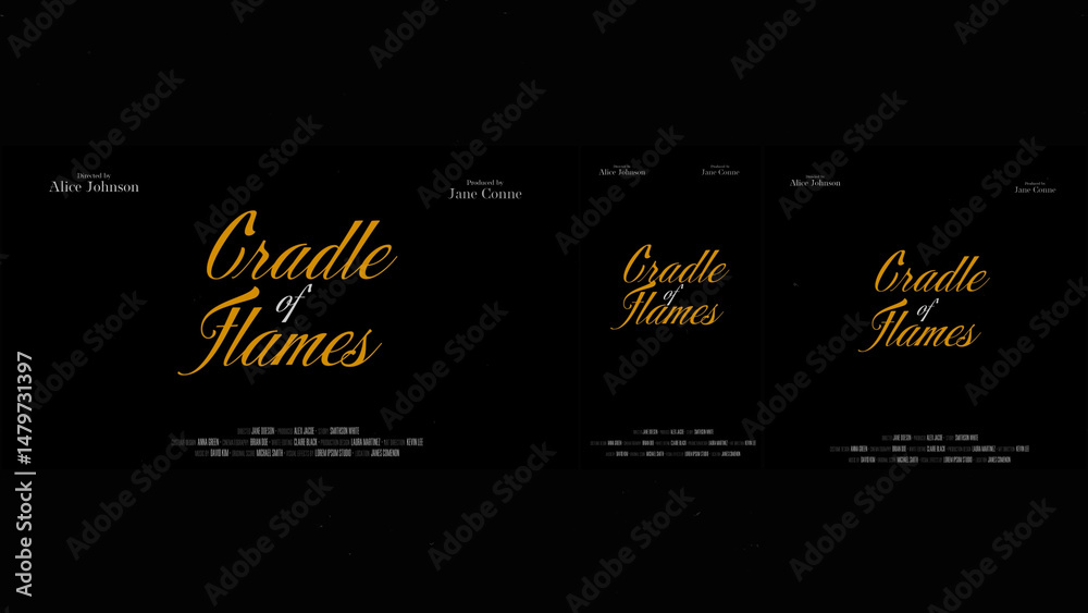 Modelo de Cinematic Film Title Card, Movie Poster Typography Overlay ...