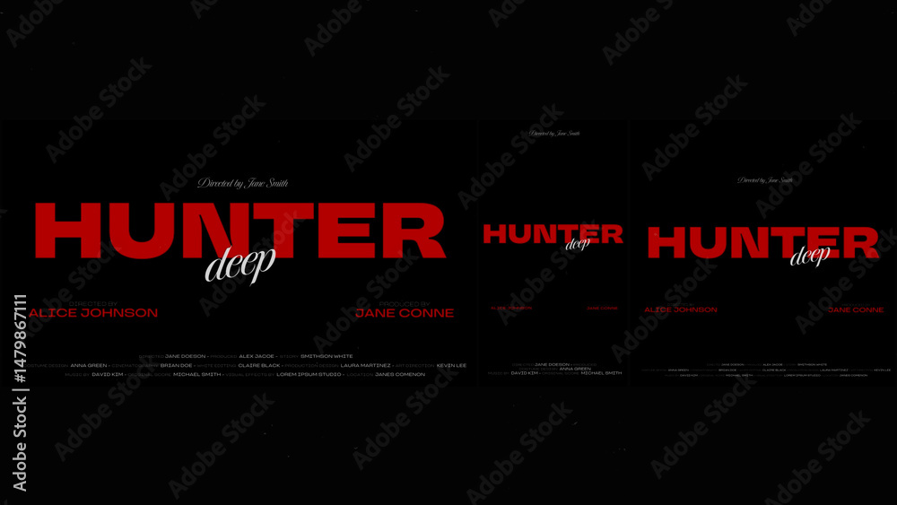 Cinematic Film Title Card, Movie Poster Typography Overlay 214 | Fully ...