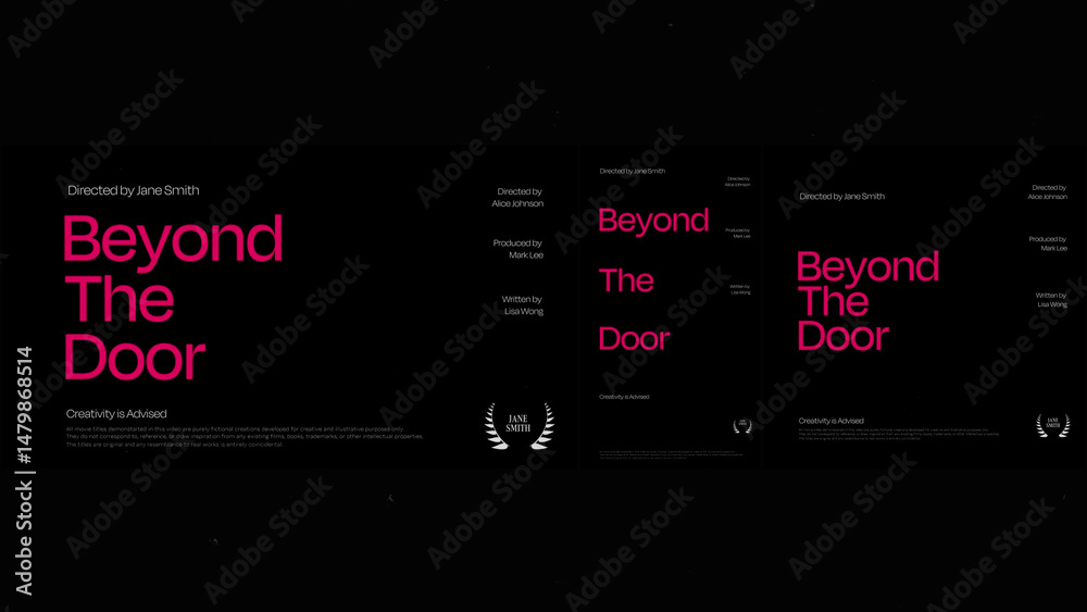 Cinematic Film Title Card, Movie Poster Typography Overlay 219 | Fully ...