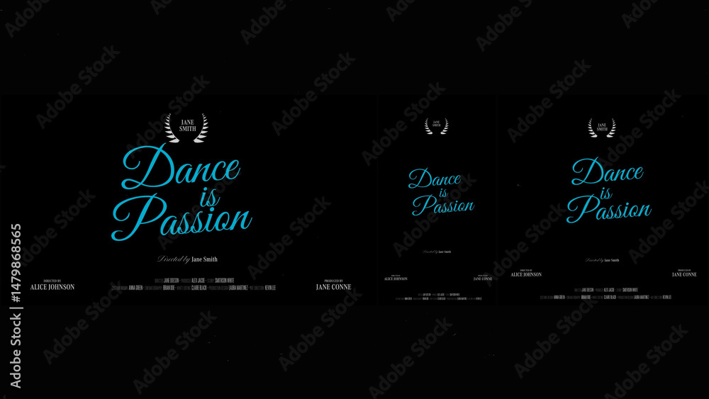 Cinematic Film Title Card, Movie Poster Typography Overlay 220 | Fully ...