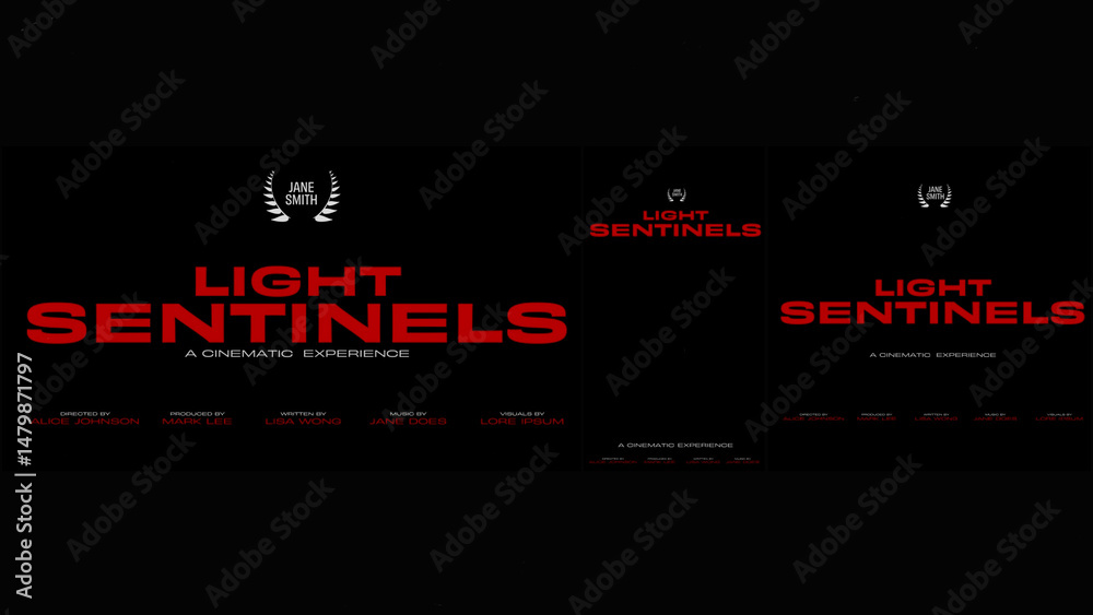 Cinematic Film Title Card, Movie Poster Typography Overlay 234 | Fully ...