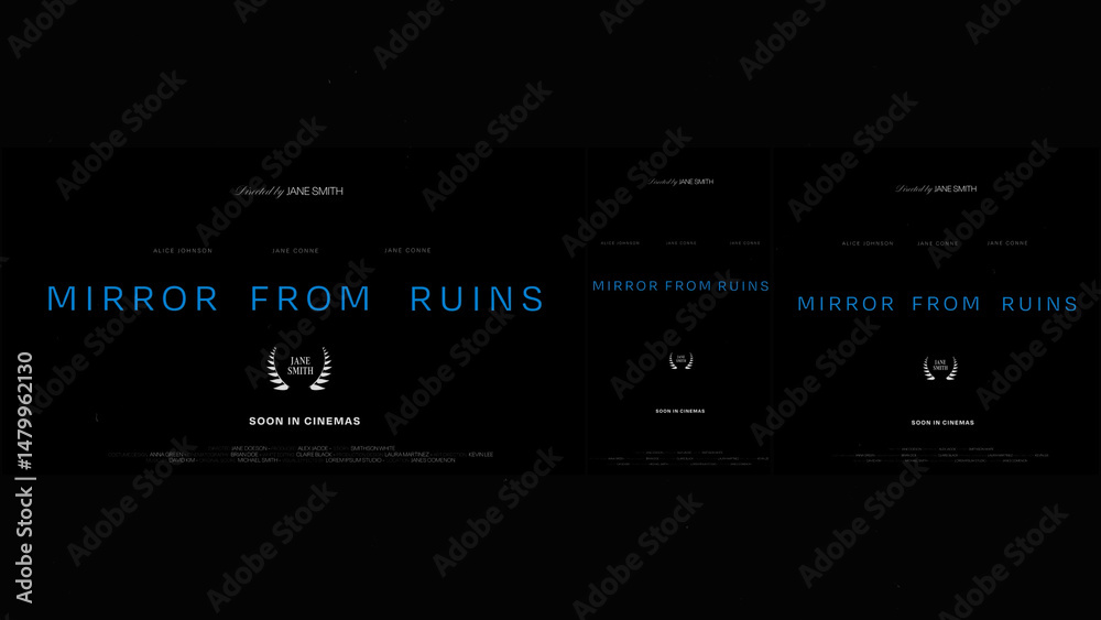 Cinematic Film Title Card, Movie Poster Typography Overlay 259 | Fully ...