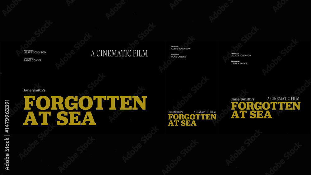 Cinematic Film Title Card, Movie Poster Typography Overlay 263 | Fully ...