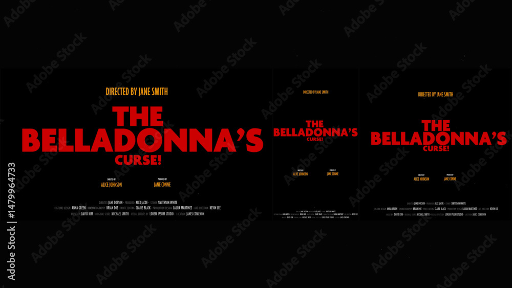 Cinematic Film Title Card, Movie Poster Typography Overlay 267 | Fully ...