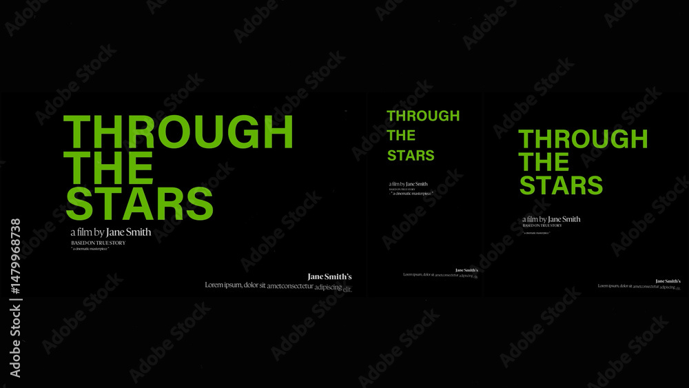 Cinematic Film Title Card, Movie Poster Typography Overlay 283 | Fully ...