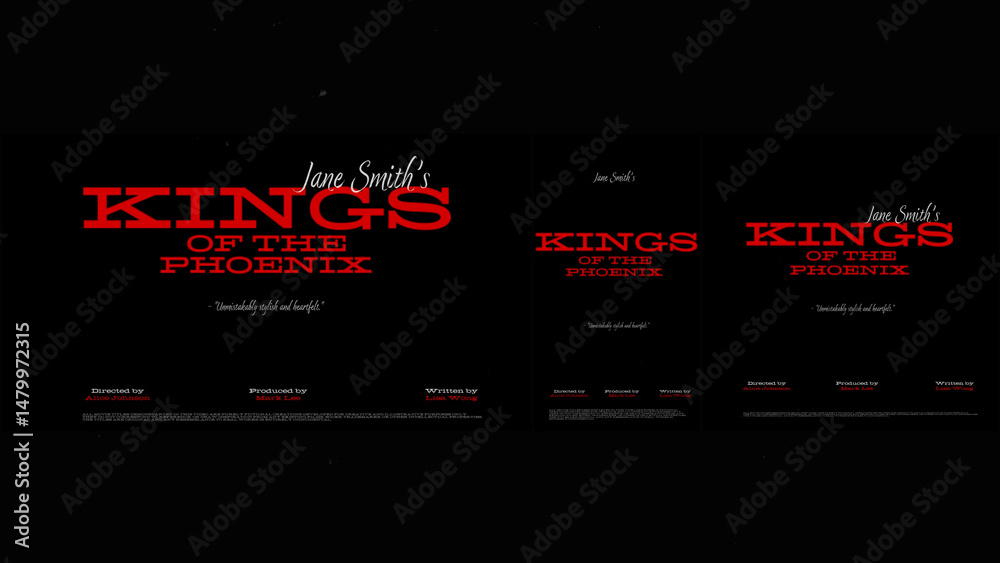 Cinematic Film Title Card, Movie Poster Typography Overlay 293 | Fully ...